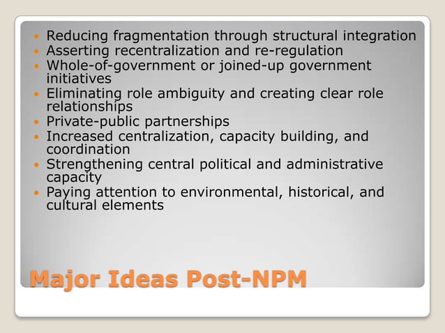 Developments in public management theory | PPT