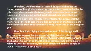 Developments of the sacred liturgy | PPTX | Christianity | Religion ...