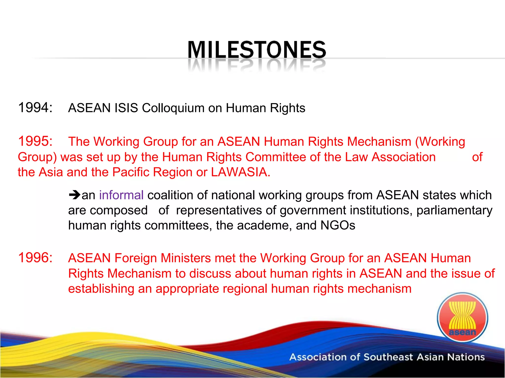 Developments on human rights in asean | PPT