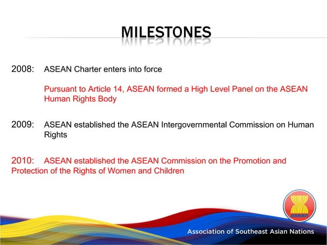 Developments on human rights in asean | PPT | Civic affairs | Politics