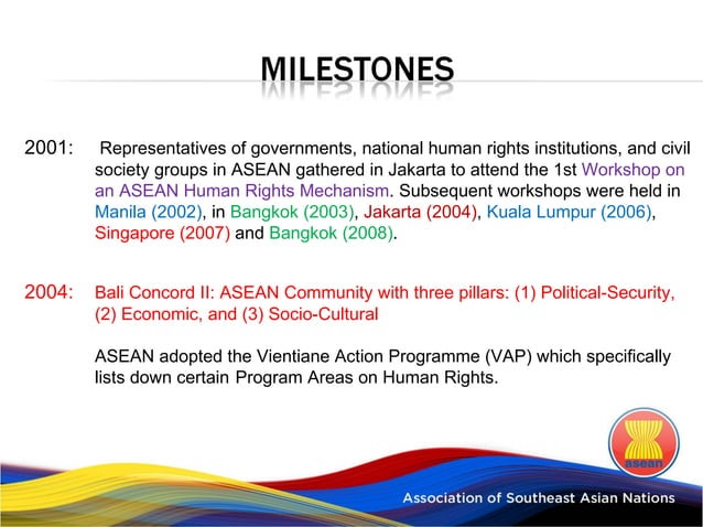 Developments on human rights in asean | PPT | Civic affairs | Politics