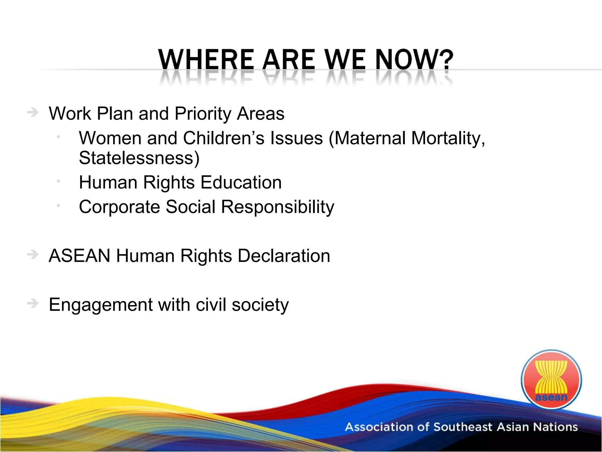 Developments on human rights in asean | PPT
