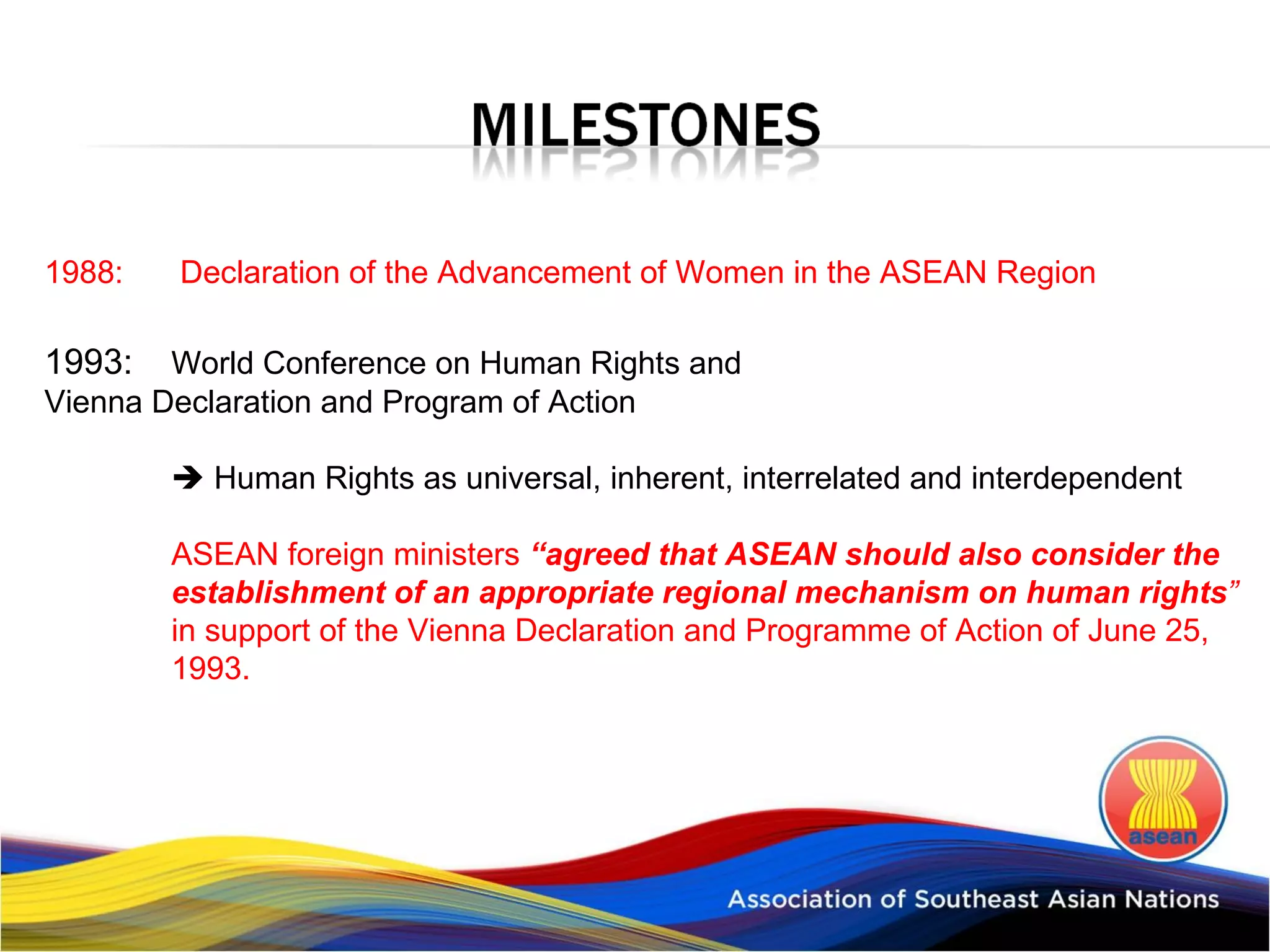 Developments on human rights in asean | PPT