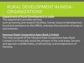 Developments rural sectors in india | PPT