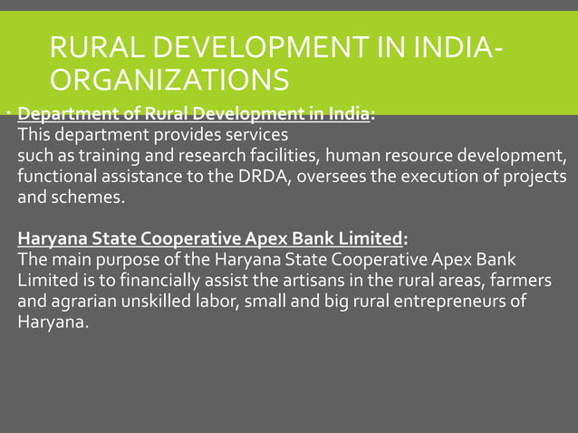 Developments rural sectors in india | PPT