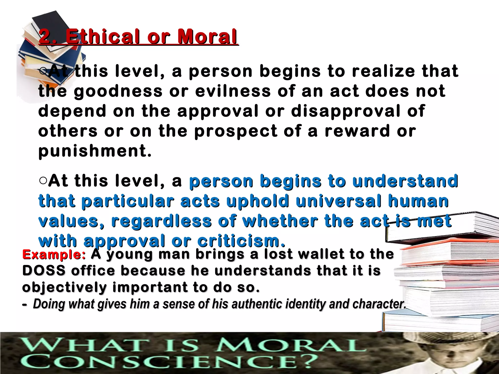 Development stages of conscience | PPT