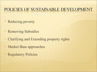 policies of sustainable development | PPT