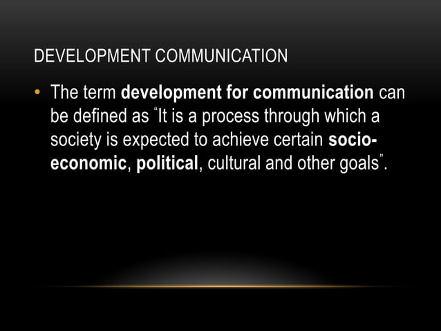 Development Support Communication | PDF