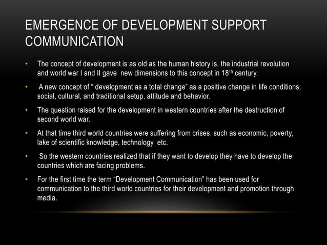 Development Support Communication | PDF