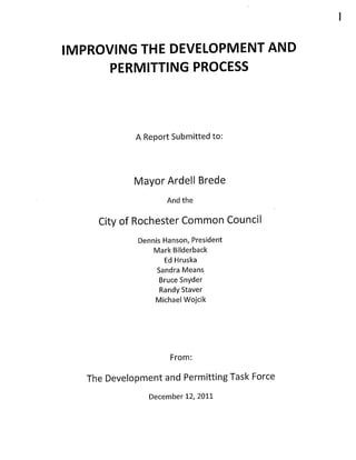Development and Permitting Task Force report | PDF