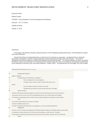 Development trajector presentation | PDF