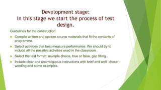 Continuous asessment / Testing guidelines summary | PPTX