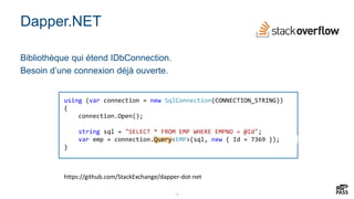 Développer avec un Simple Object Mapping Toolkit pour SQL Server | PPTX