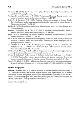 Developing a Theory of Gamified Learning: Linking Serious Games and Gamification of Learning ...