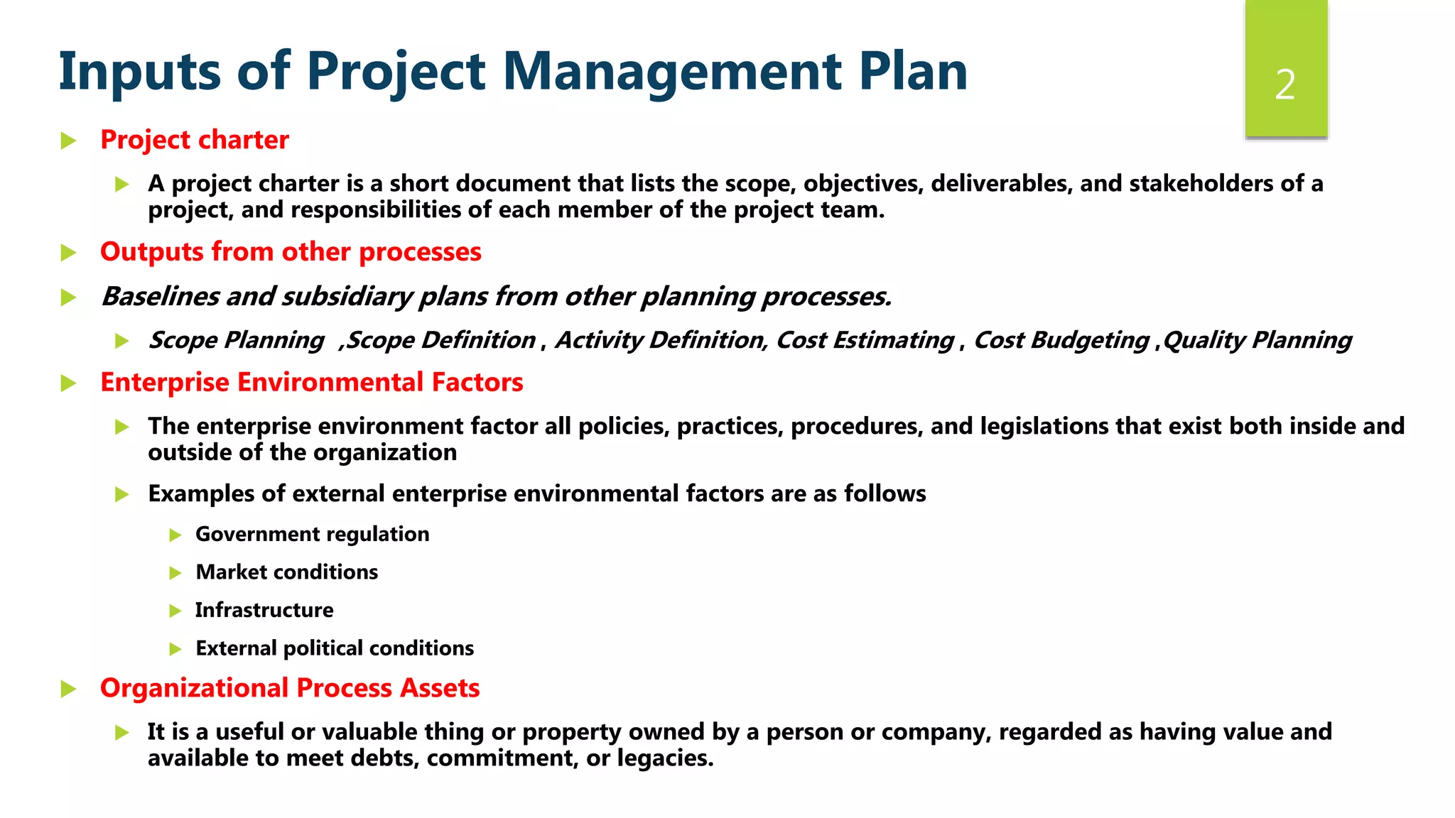 Develop project management plan | PPTX