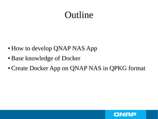Develop QNAP NAS App by Docker | PDF