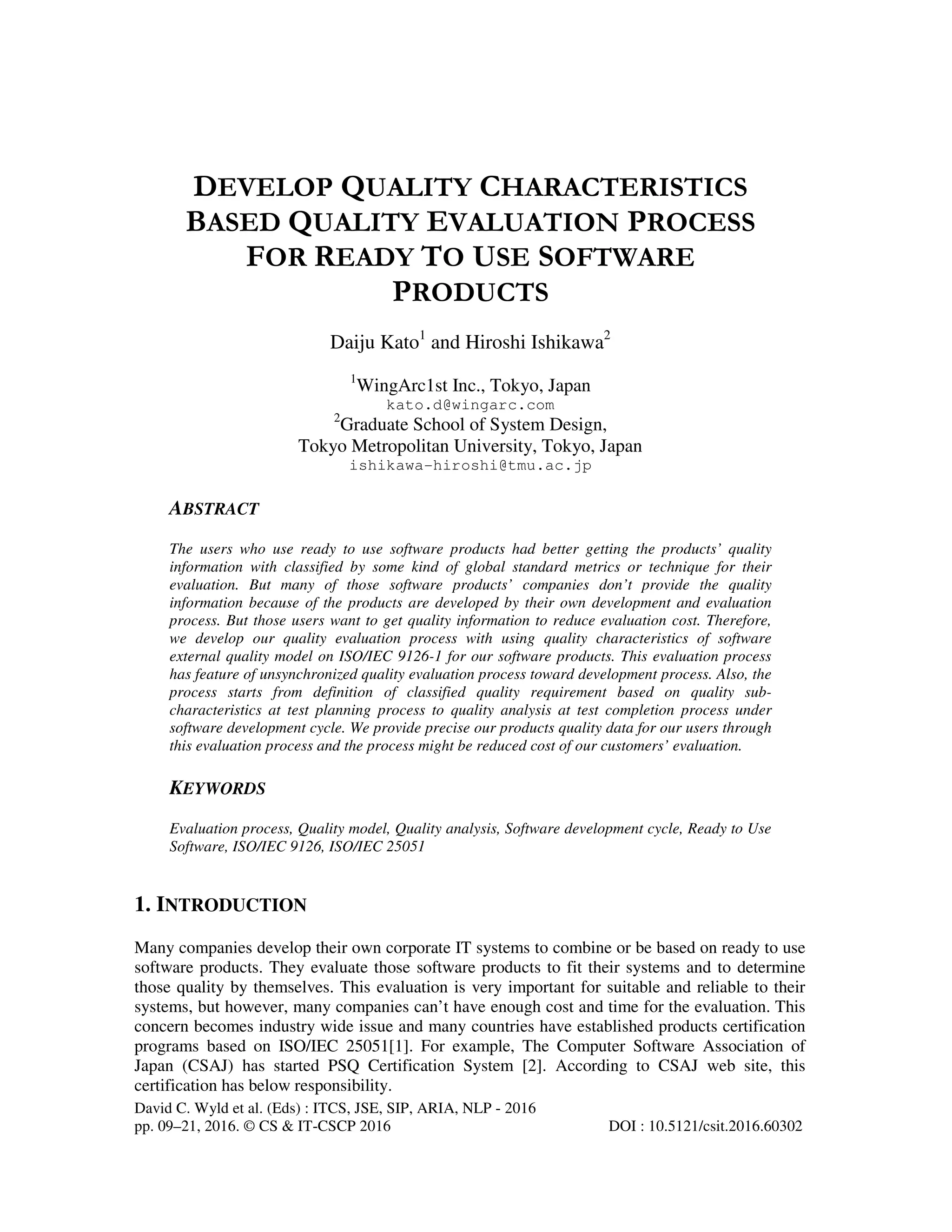 Develop quality characteristics | PDF