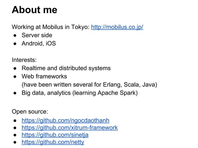 Develop realtime web with Scala and Xitrum | PPT