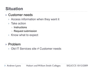 Developing a Service Catalog for Higher Education Information ...