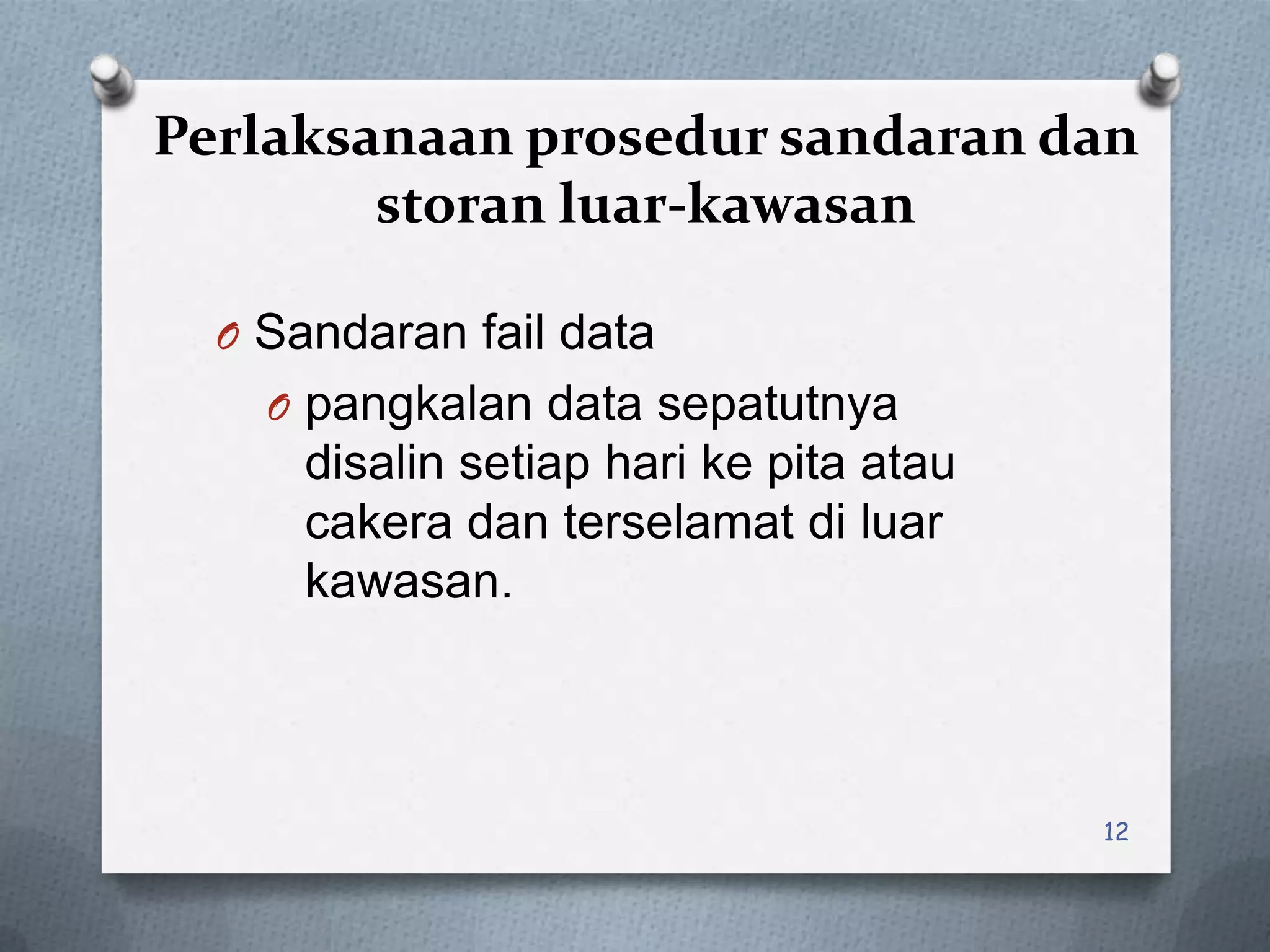 Develop system back up and recovery procedures | PPTX