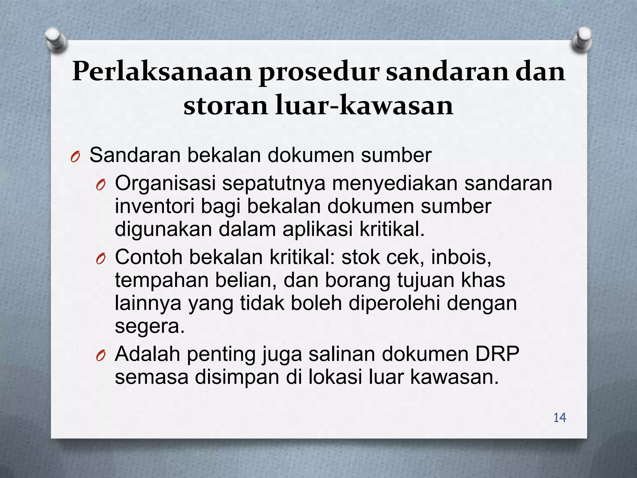 Develop system back up and recovery procedures | PPTX