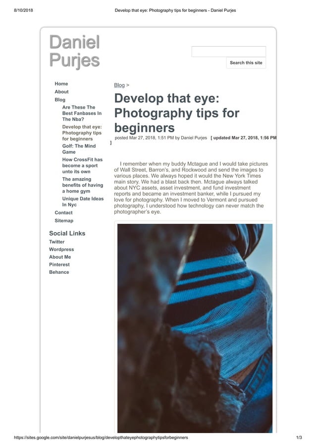 Develop that eye: Photography tips for beginners | PDF