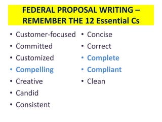 Develop winning federal_proposals | PPTX | Web Development | Internet
