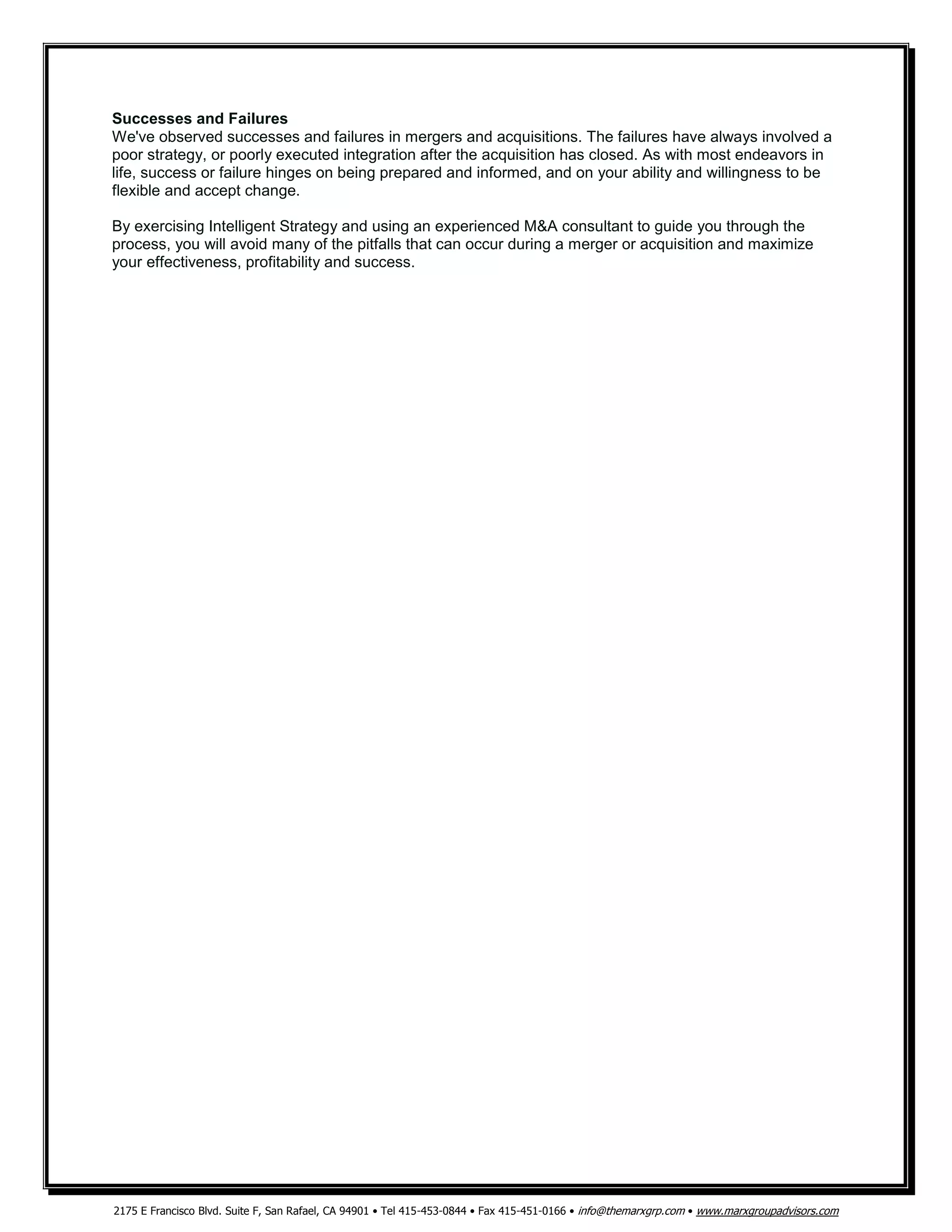 Develop Your Acquisition Strategy | PDF