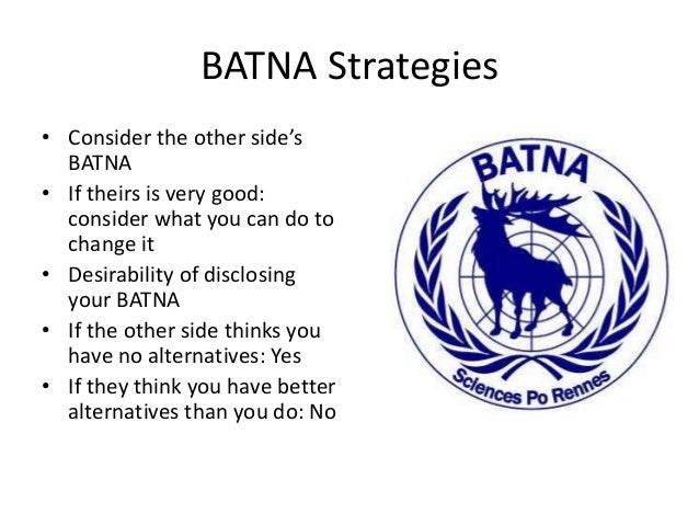 Develop Your Batna