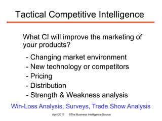Develop your competitive intelligence skills | PPT