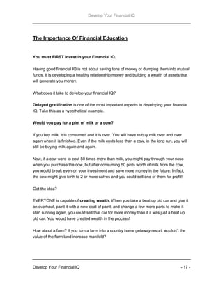 Develop your financial_iq | PDF