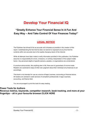 Develop your financial_iq | PDF
