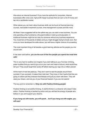 Develop your financial_iq | PDF