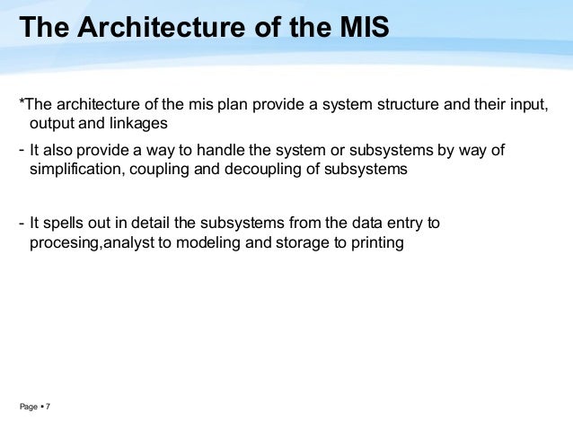 DEVELOPMENT PROCESS OF MIS