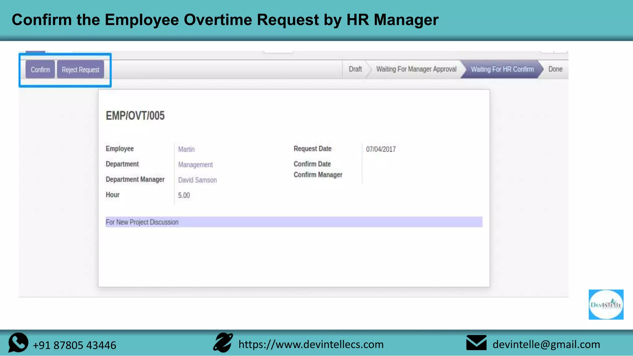 Employee Overtime Request | PPT