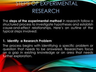 nature & characterstics Experimental methods.pptx