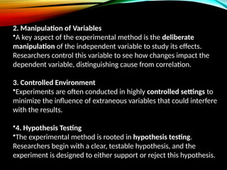 nature & characterstics Experimental methods.pptx