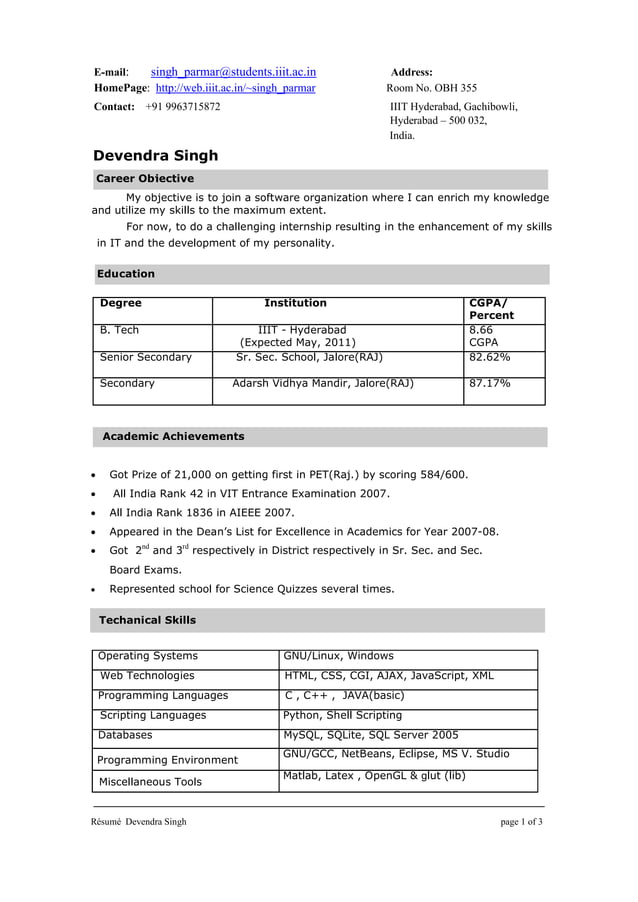 Devendra Resume | PDF