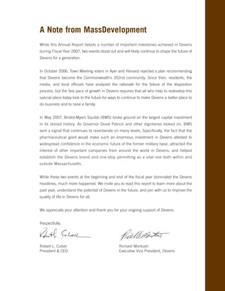 Devens Annual Report 2007 | PDF