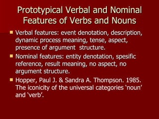Deverbal nouns and historical development | PPT
