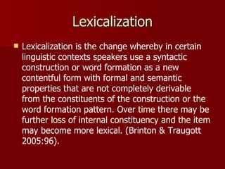 Deverbal nouns and historical development | PPT