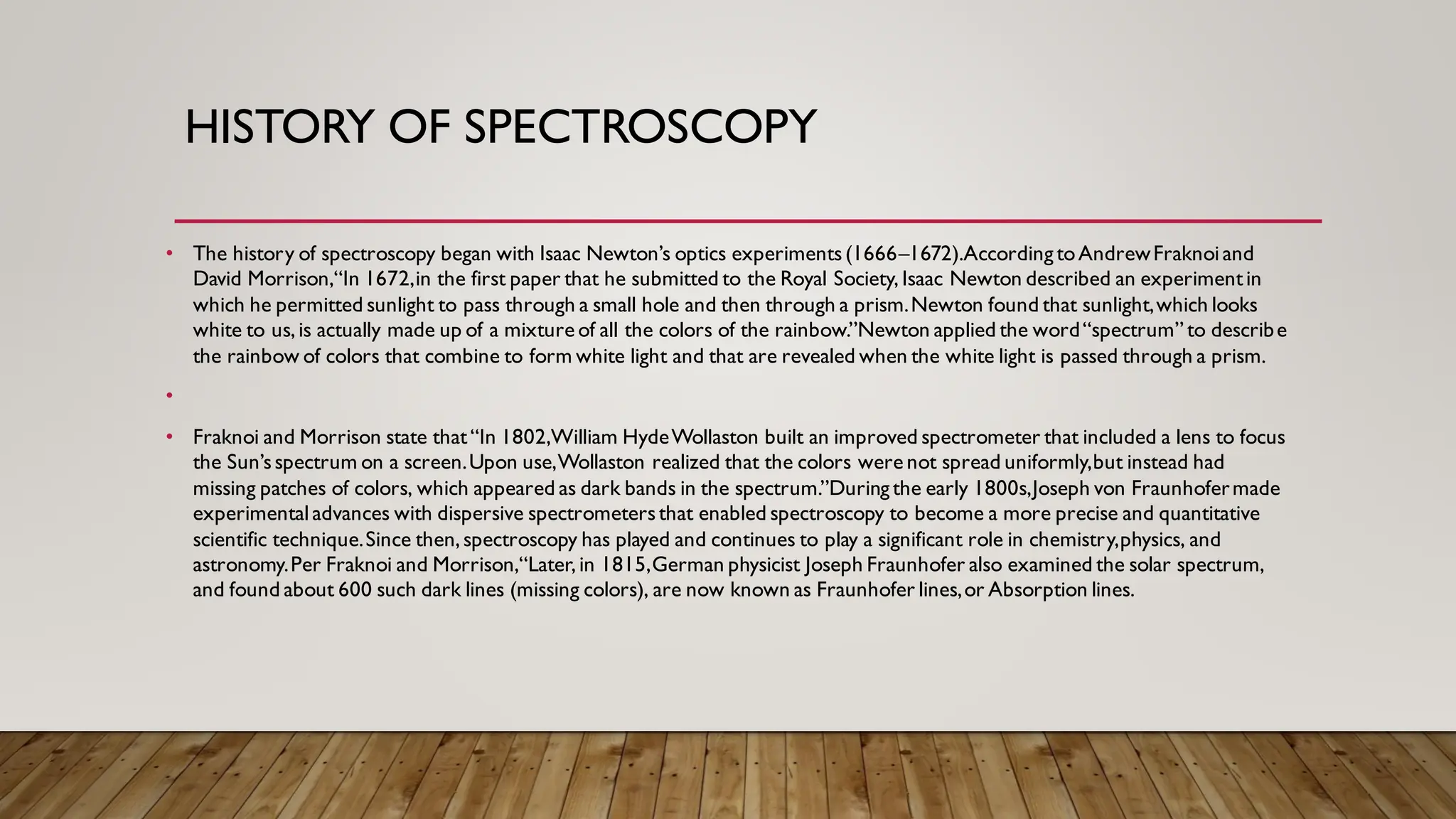PPT ABOUT SPECTROSCOPY Spectroscopy is the study of the absorption and ...
