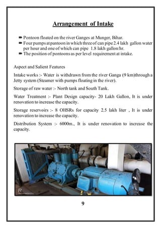 project report on water supply works under supervision of indian ...
