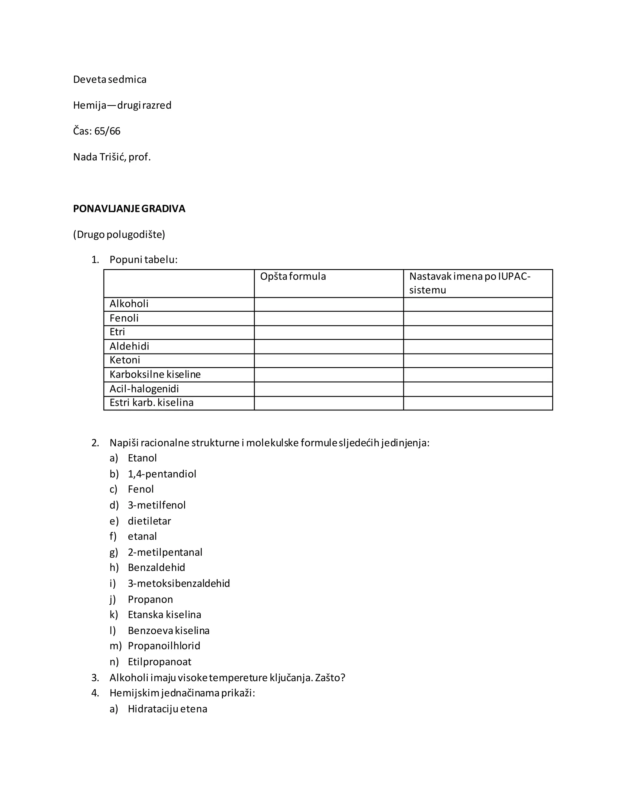 Ponavljanje gradiva | DOCX