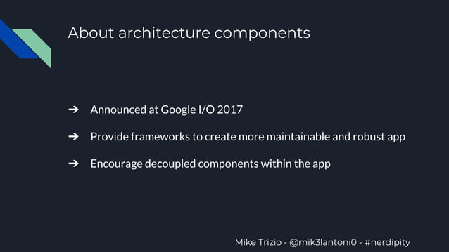 Android Architecture components | PPT