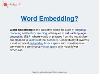 GDG Tbilisi 2017. Word Embedding Libraries Overview: Word2Vec and ...