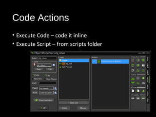 Gamemaker - A brief intro to gml and scripting | PPT