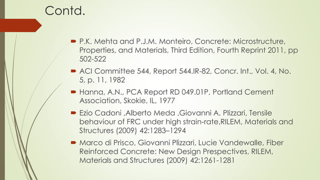 Fiber Reinforced Concrete (FRC) | PPT