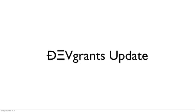 Devgrants presentation | PPT