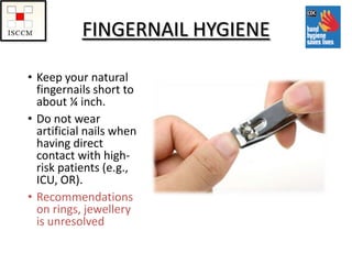 IMPORTANCE OF HAND HYGIENE IN ICU : DR DEVAWRAT BUCHE | PPTX